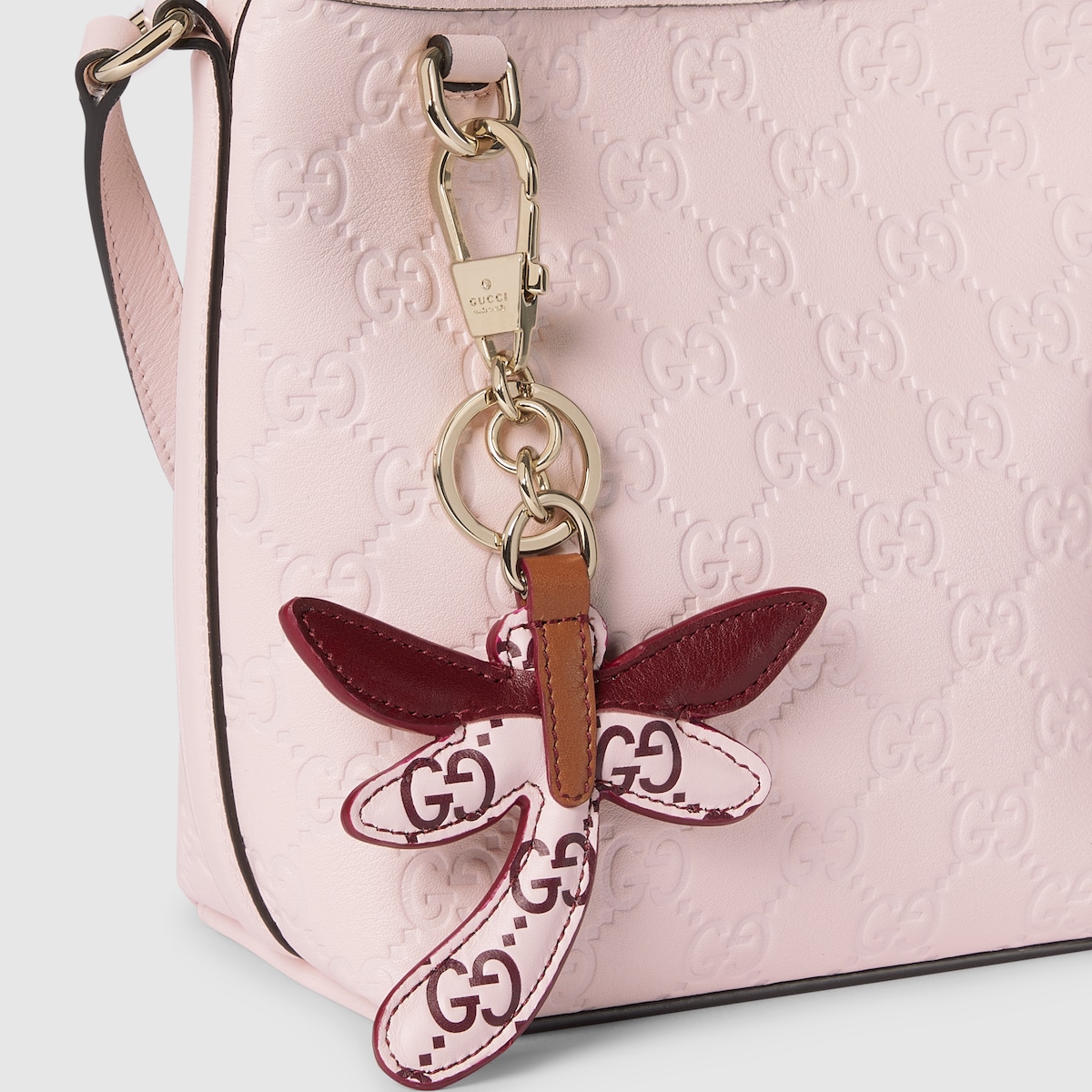 GG Emblem nano bucket bag in pink GG leather | GUCCI® CA