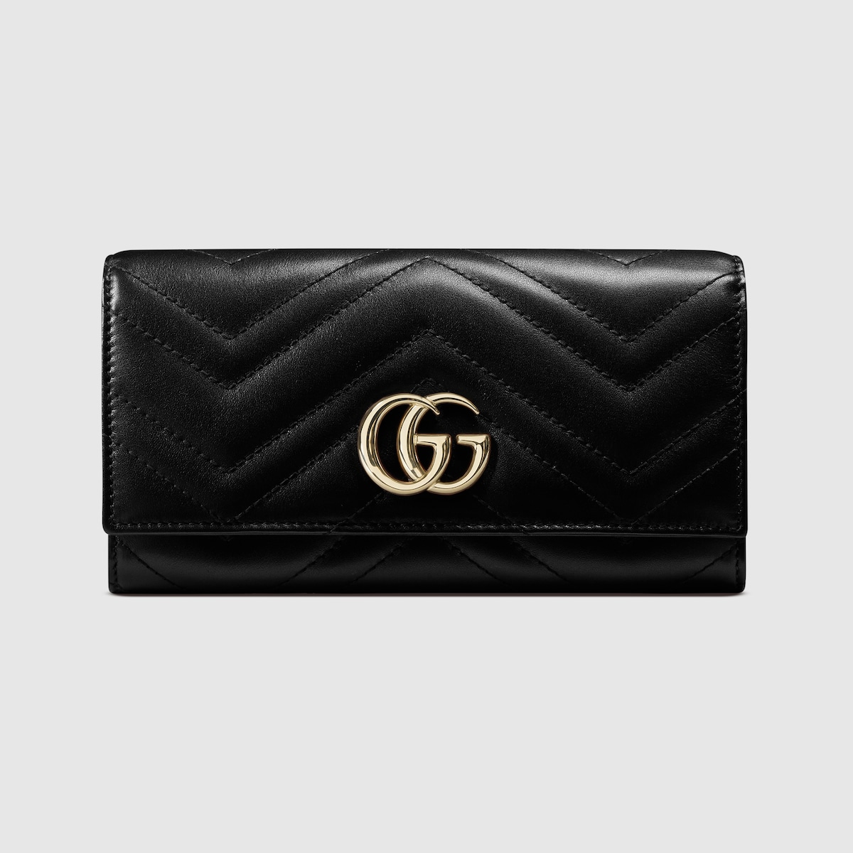 GG Marmont continental wallet in black leather | GUCCI® SE