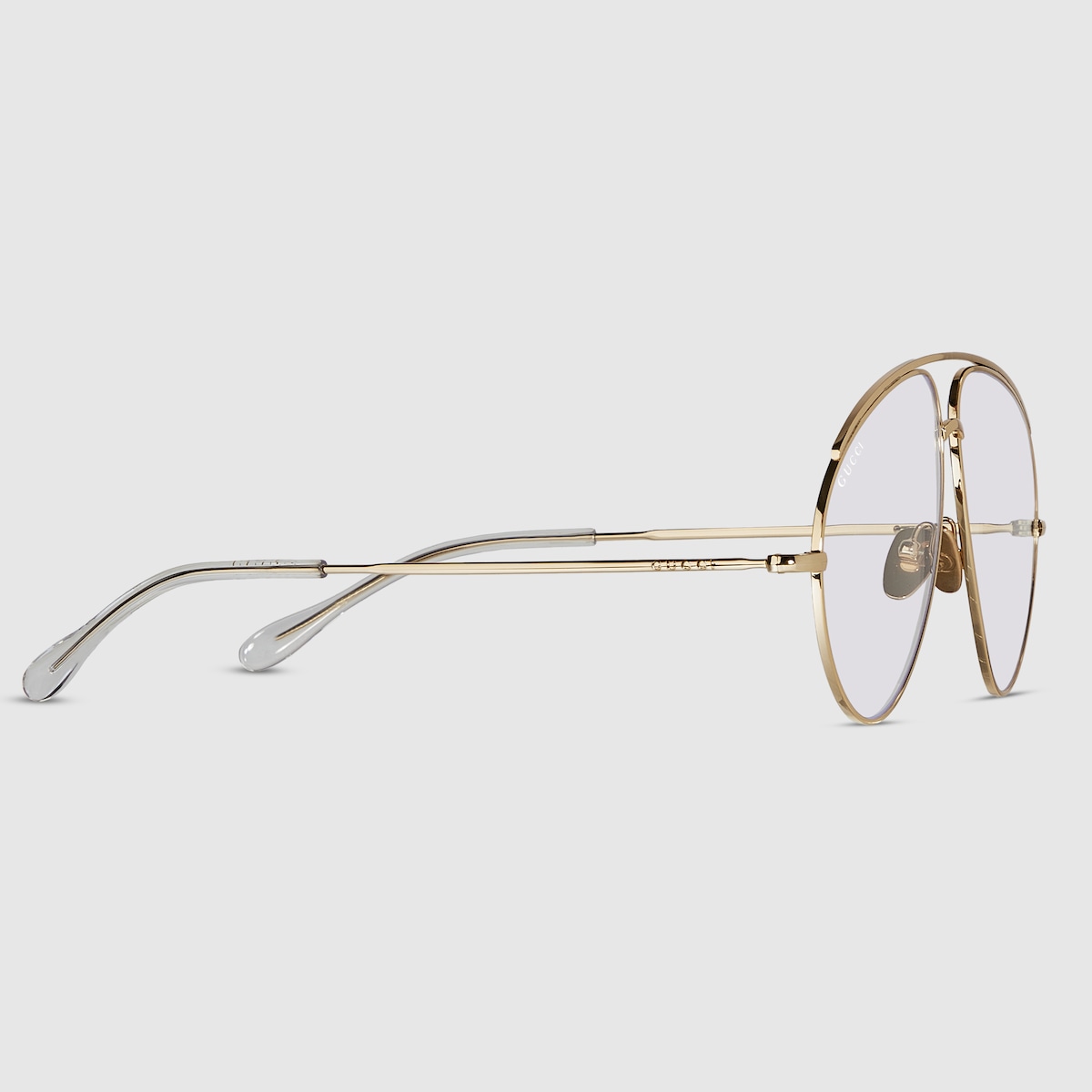 Aviator optical frame in gold-toned | GUCCI® TH