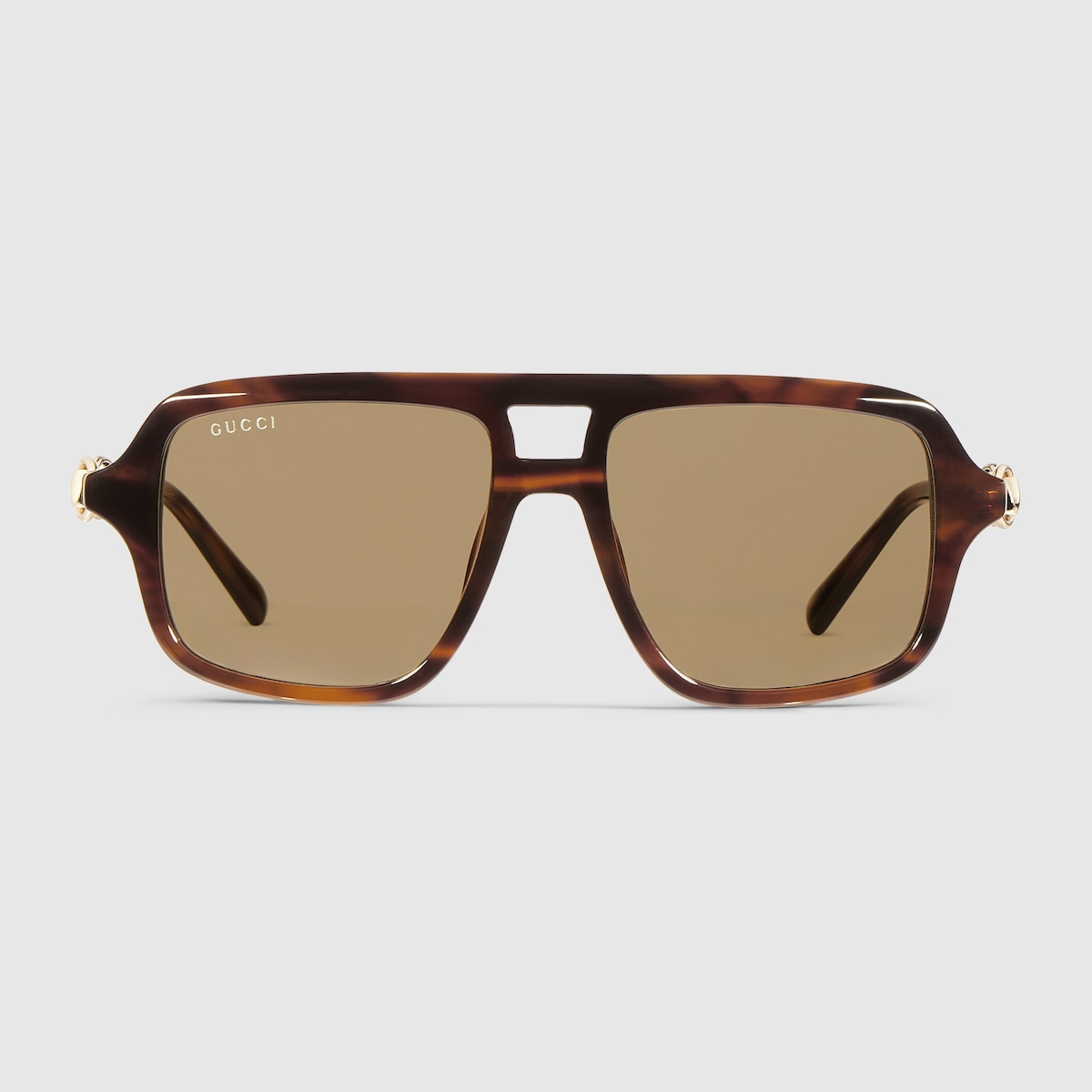 Navigator frame sunglasses in brown | GUCCI® PL