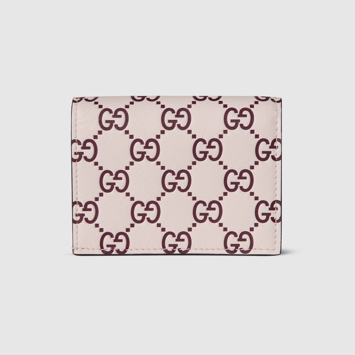 GG Emblem small wallet in pink and red G leather | GUCCI® US