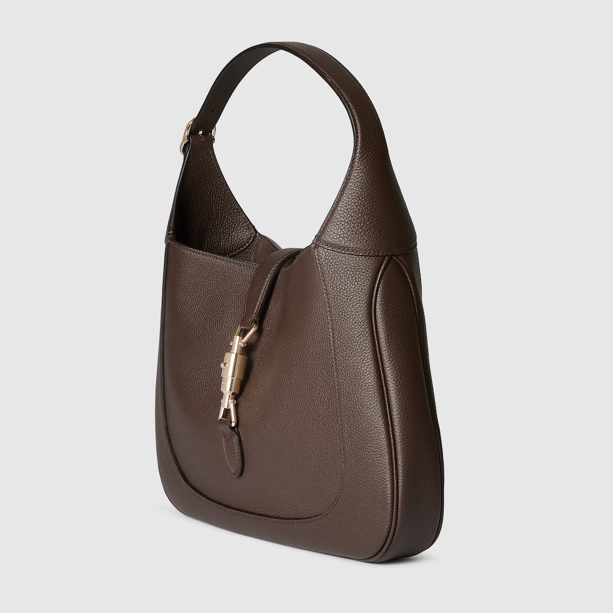 Gucci Jackie 1961 large bag in dark brown leather | GUCCI® UK