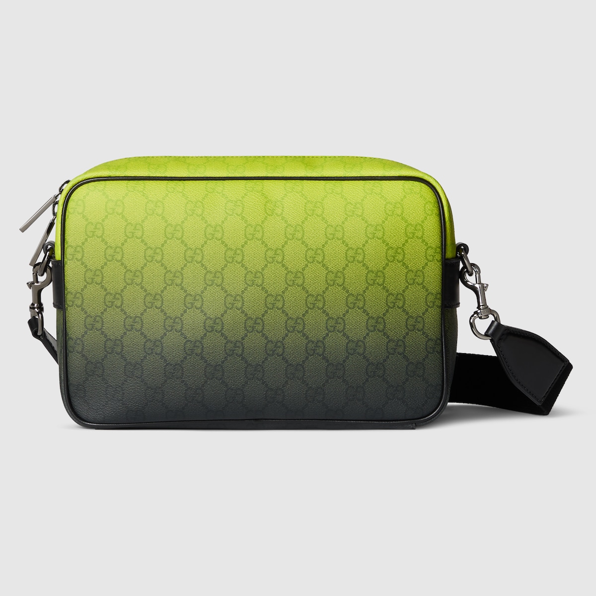 Gucci Chroma medium crossbody bag in lime and black fabric | GUCCI® CA