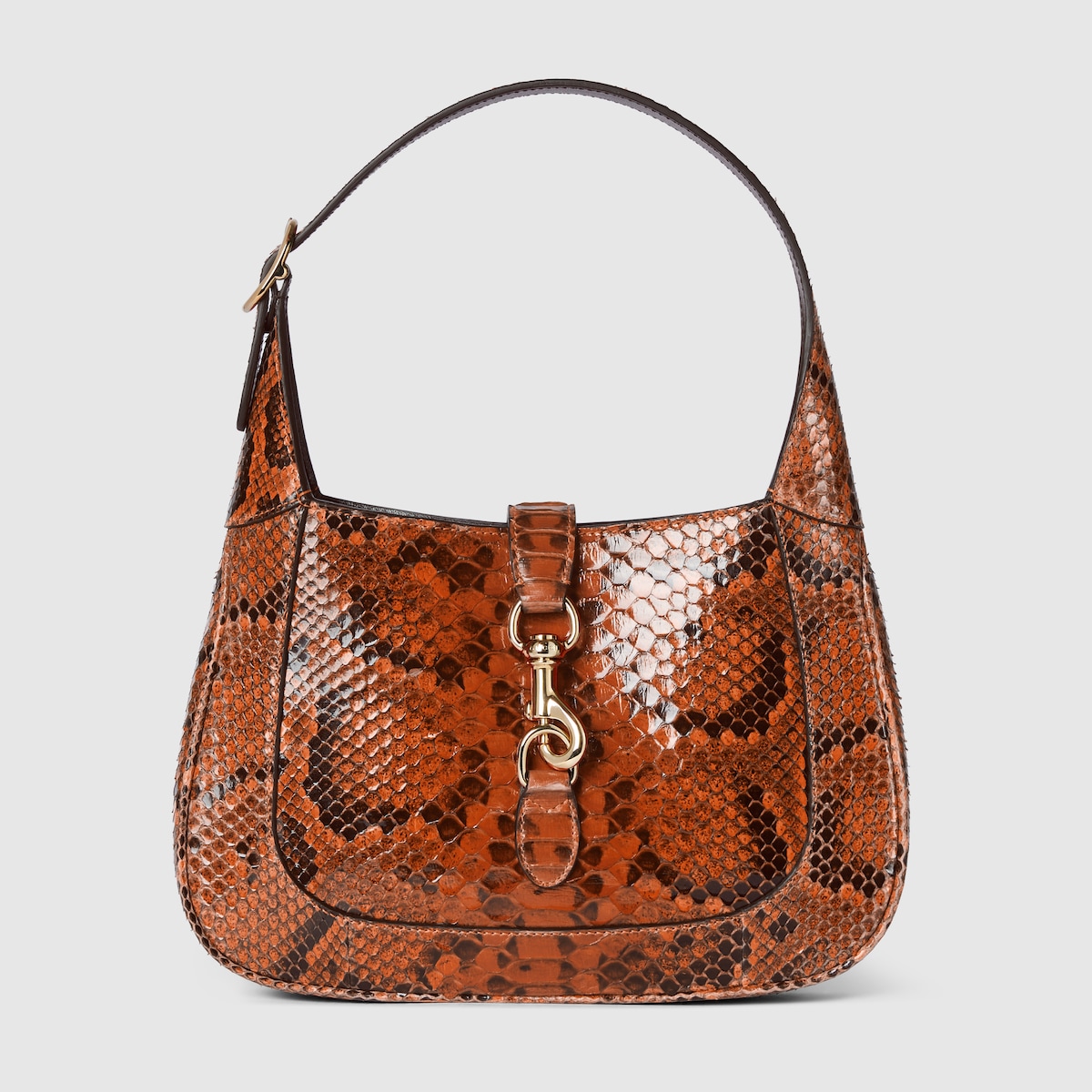 Gucci Jackie python medium bag in orange | GUCCI® US