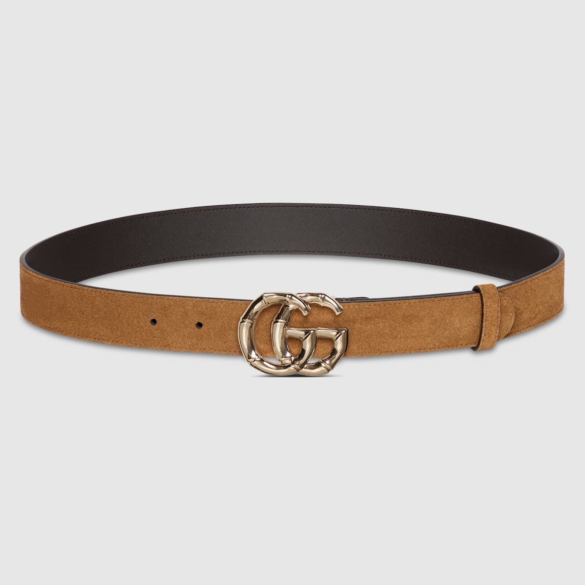 GG Marmont belt in brown suede | GUCCI® TR