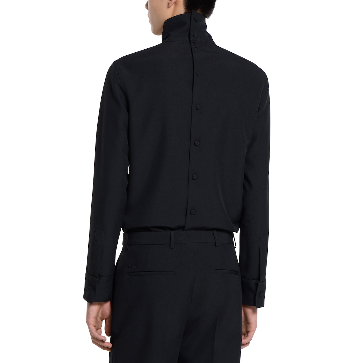 Technical panama shirt in black | GUCCI® US