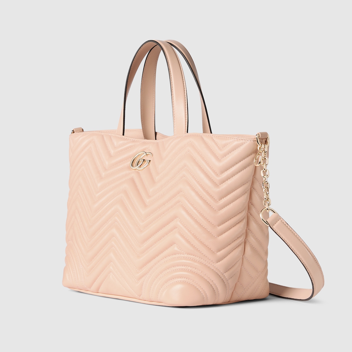 Gucci Betty medium tote bag in pale pink leather | GUCCI® TR