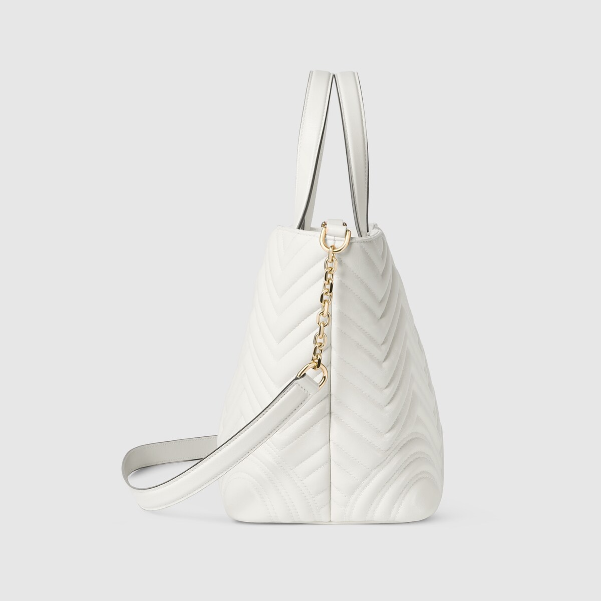 Gucci Betty medium tote bag in white leather | GUCCI® US