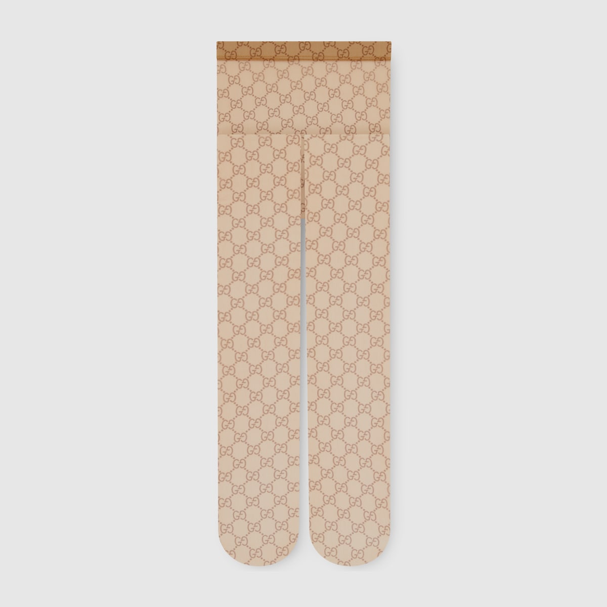 Printed stretch nylon tights in beige | GUCCI® US