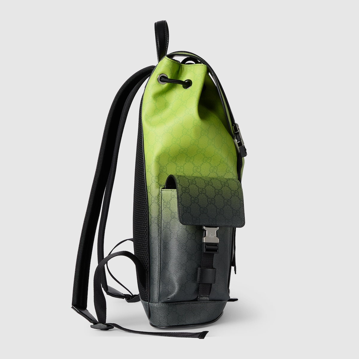 Gucci Chroma large backpack in lime and black fabric | GUCCI® UK