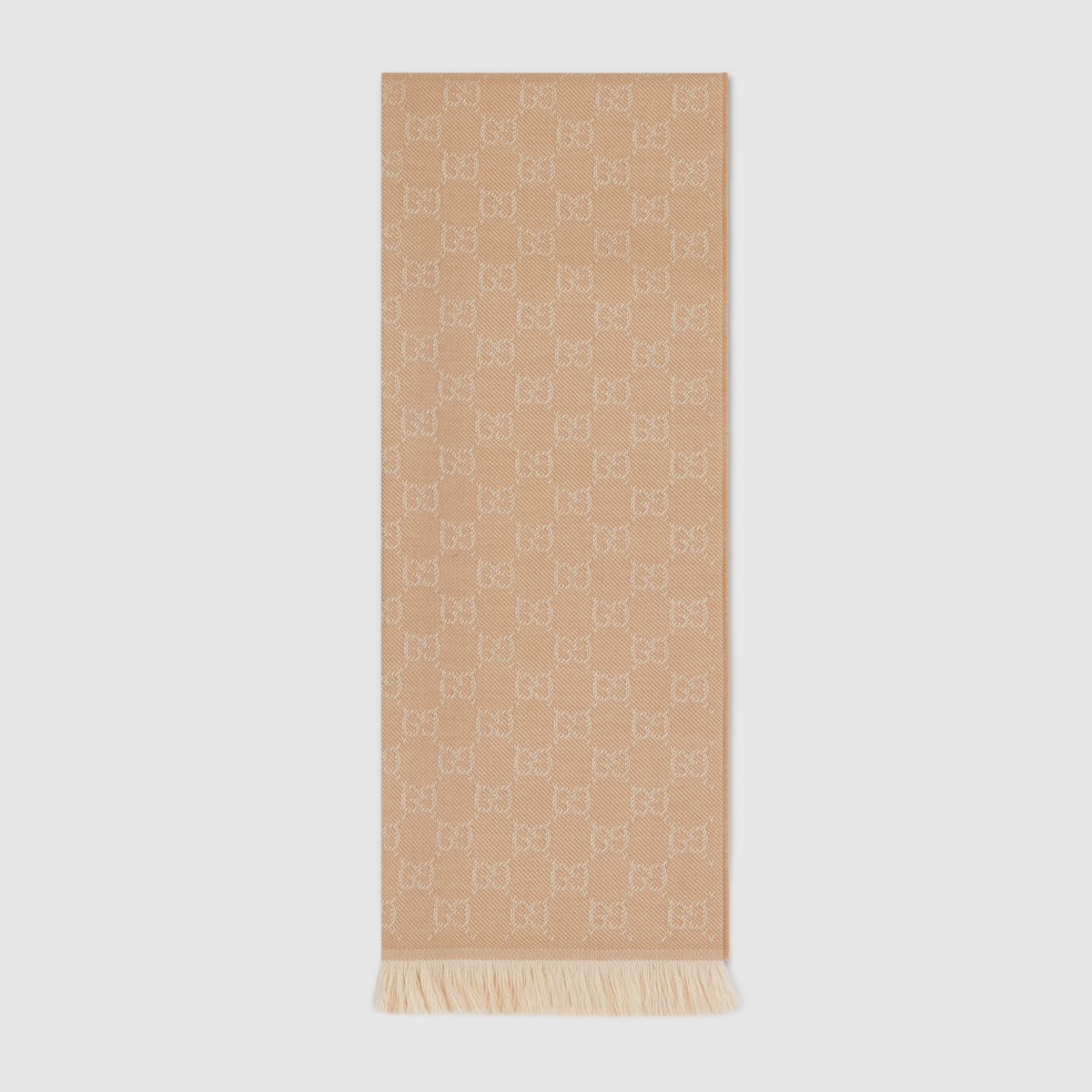 GG wool scarf in beige and ivory | GUCCI® NZ