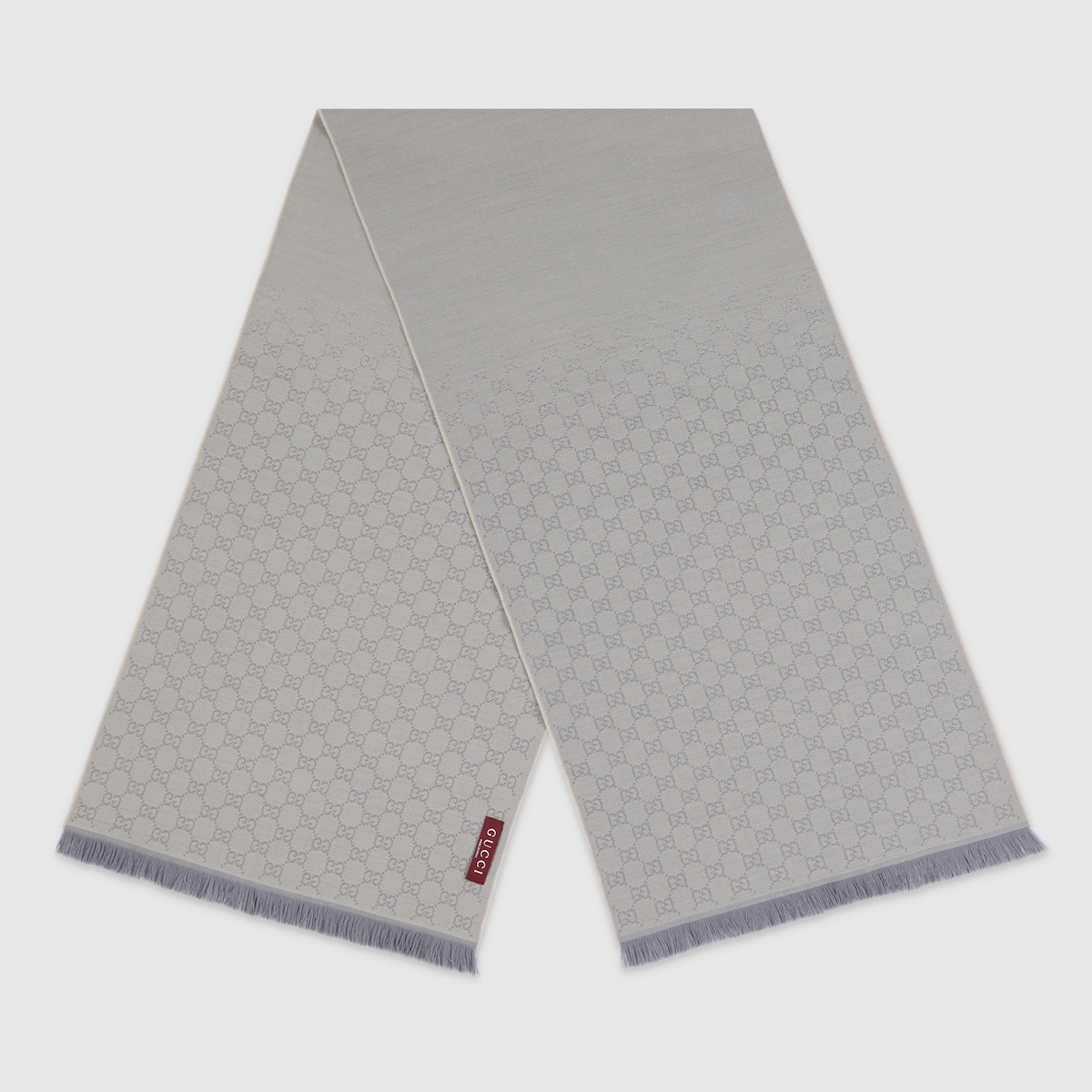GG wool scarf in light blue and grey | GUCCI® US