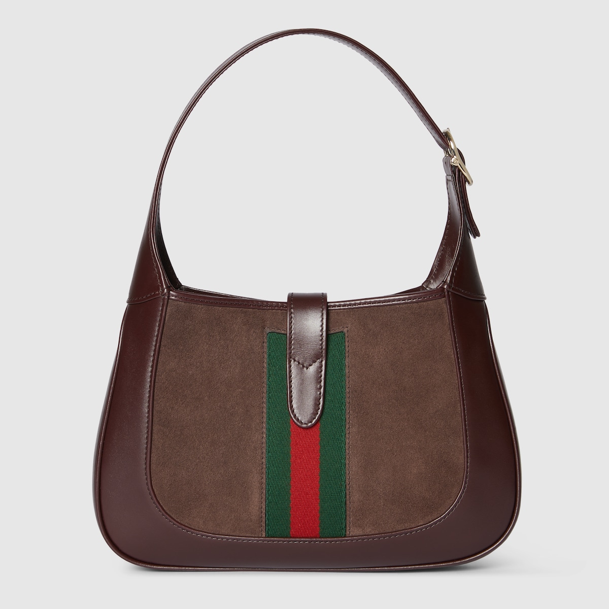 Gucci Jackie 1961 medium bag in dark brown suede | GUCCI® US