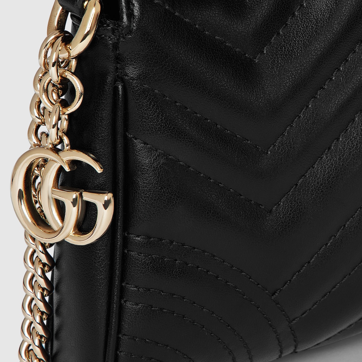 GG Marmont small shoulder bag in black leather | GUCCI® US