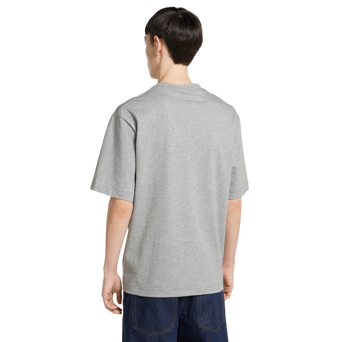 Printed cotton jersey T-shirt in light grey | GUCCI® UK