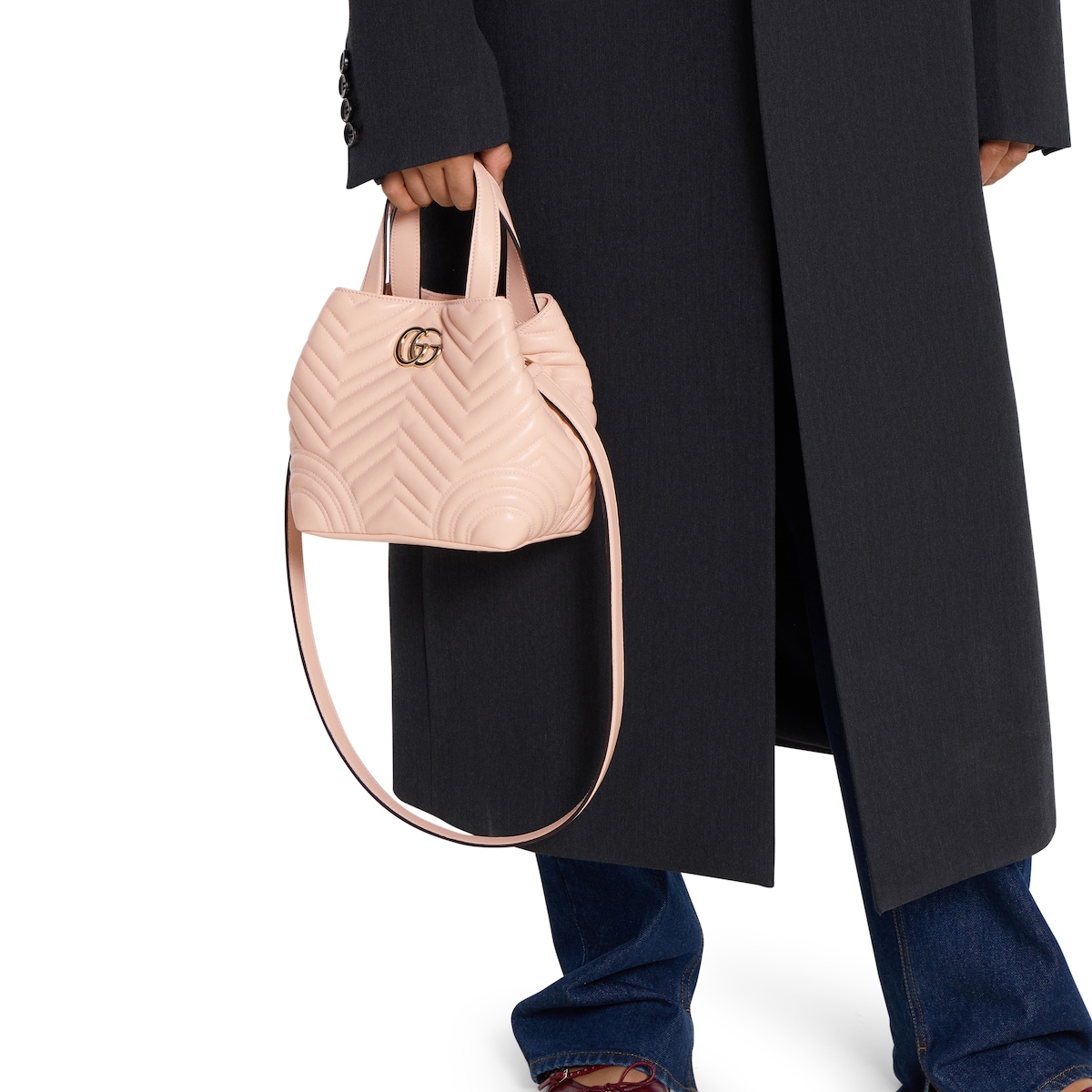 Gucci Betty mini tote bag in pale pink leather | GUCCI® GR