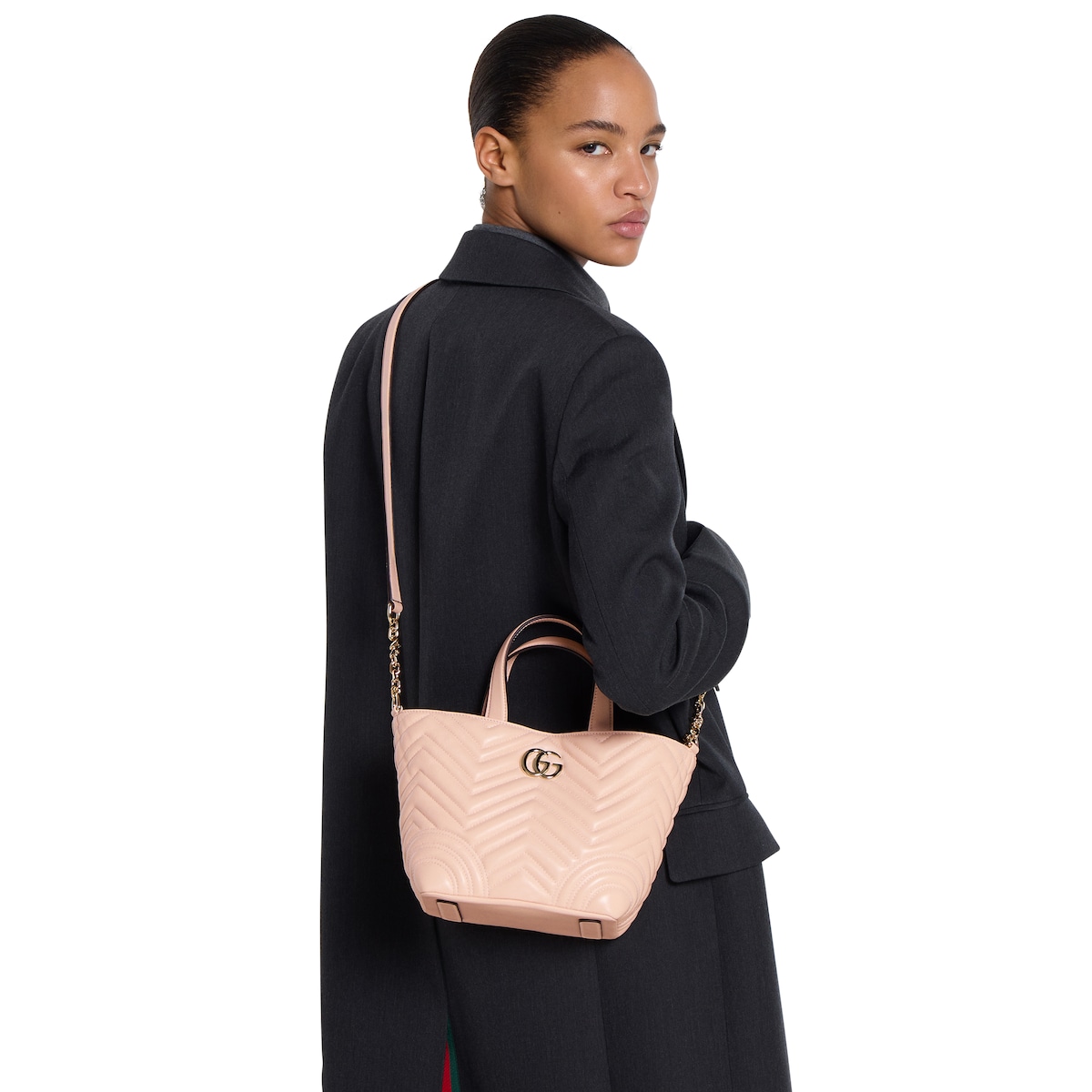 Gucci Betty mini tote bag in pale pink leather | GUCCI® BE
