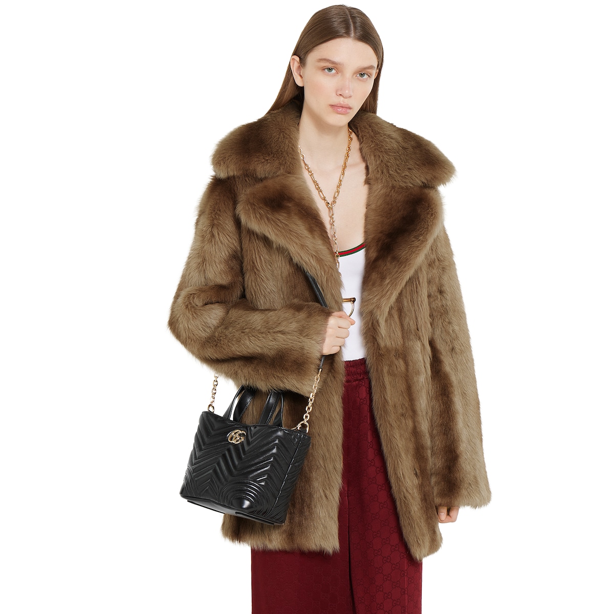 Gucci Betty系列迷你托特包 in 黑色皮革 | GUCCI® FR