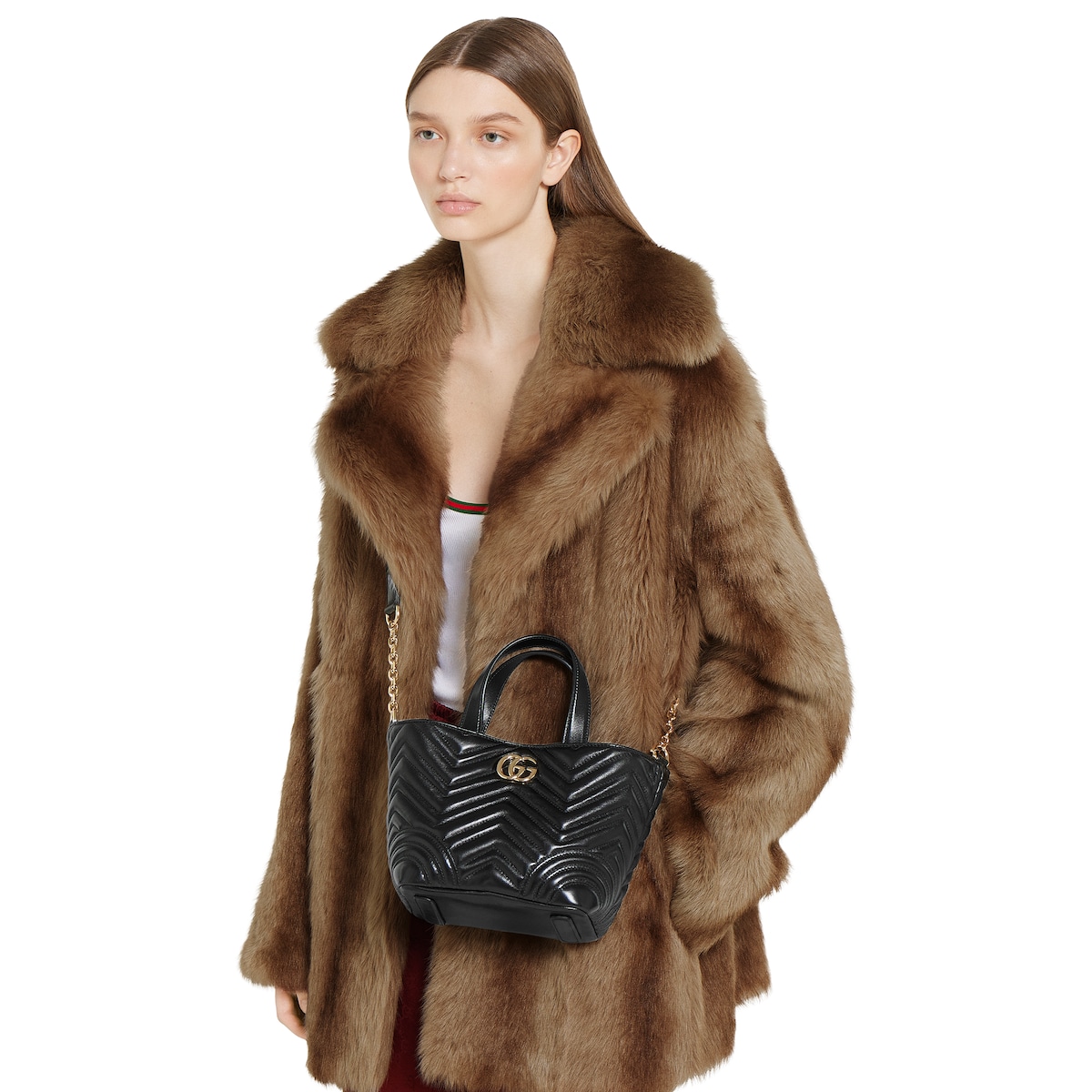 Gucci Betty small tote bag in black leather | GUCCI® US