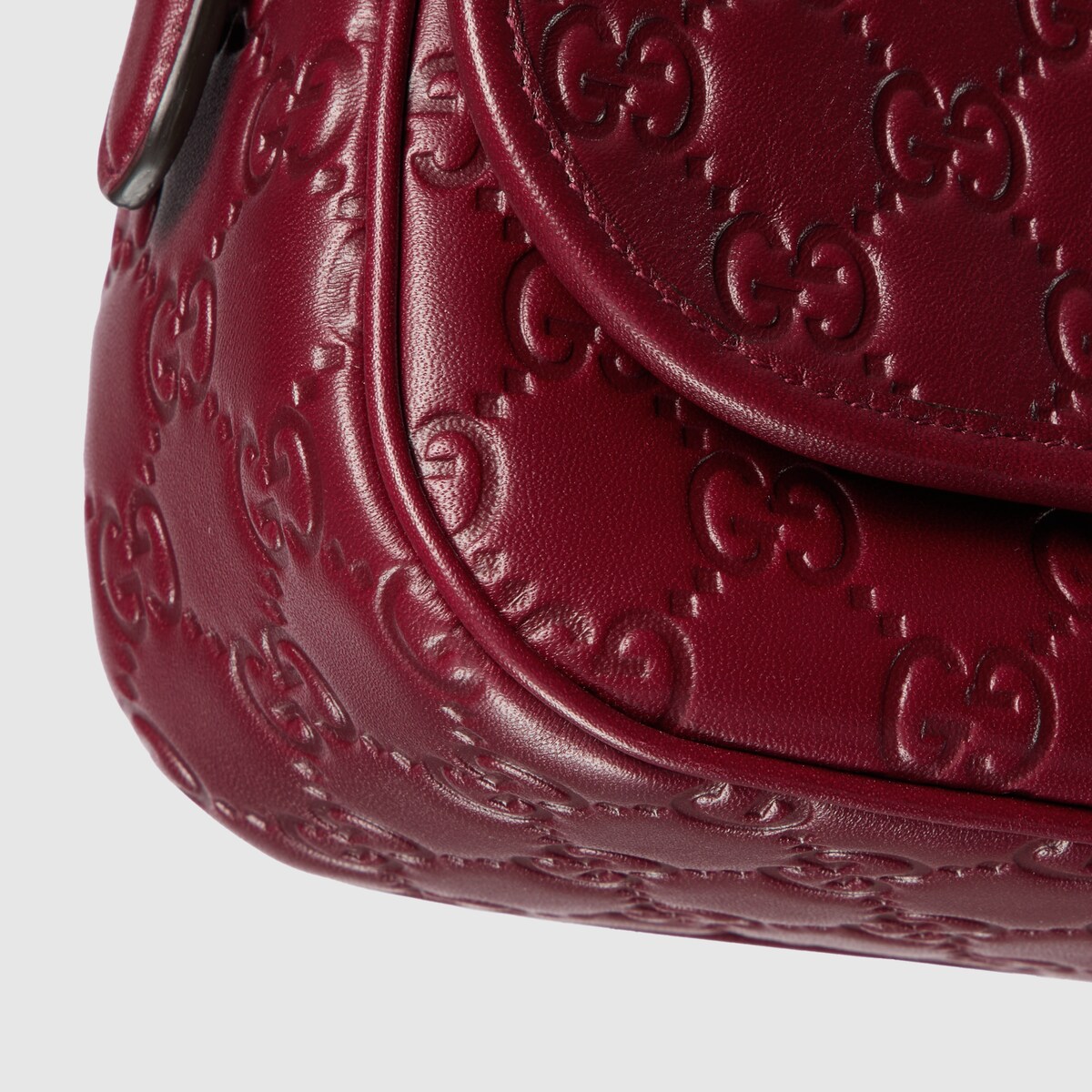 GG Emblem small shoulder bag in Rosso Ancora red GG leather | GUCCI® US