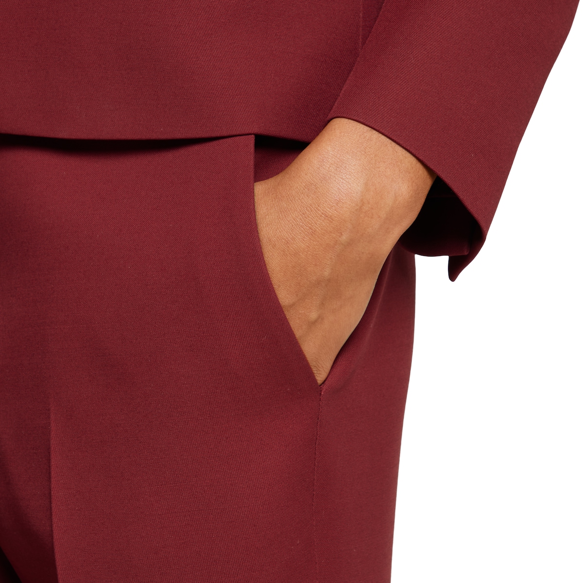 Wool silk pants with embroidery in rosso ancora red | GUCCI® NZ