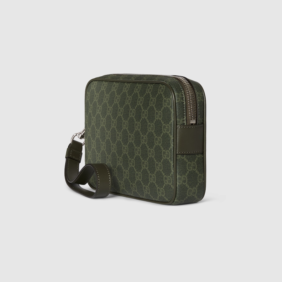 GG Monogram small pouch in forest green GG fabric | GUCCI® DK