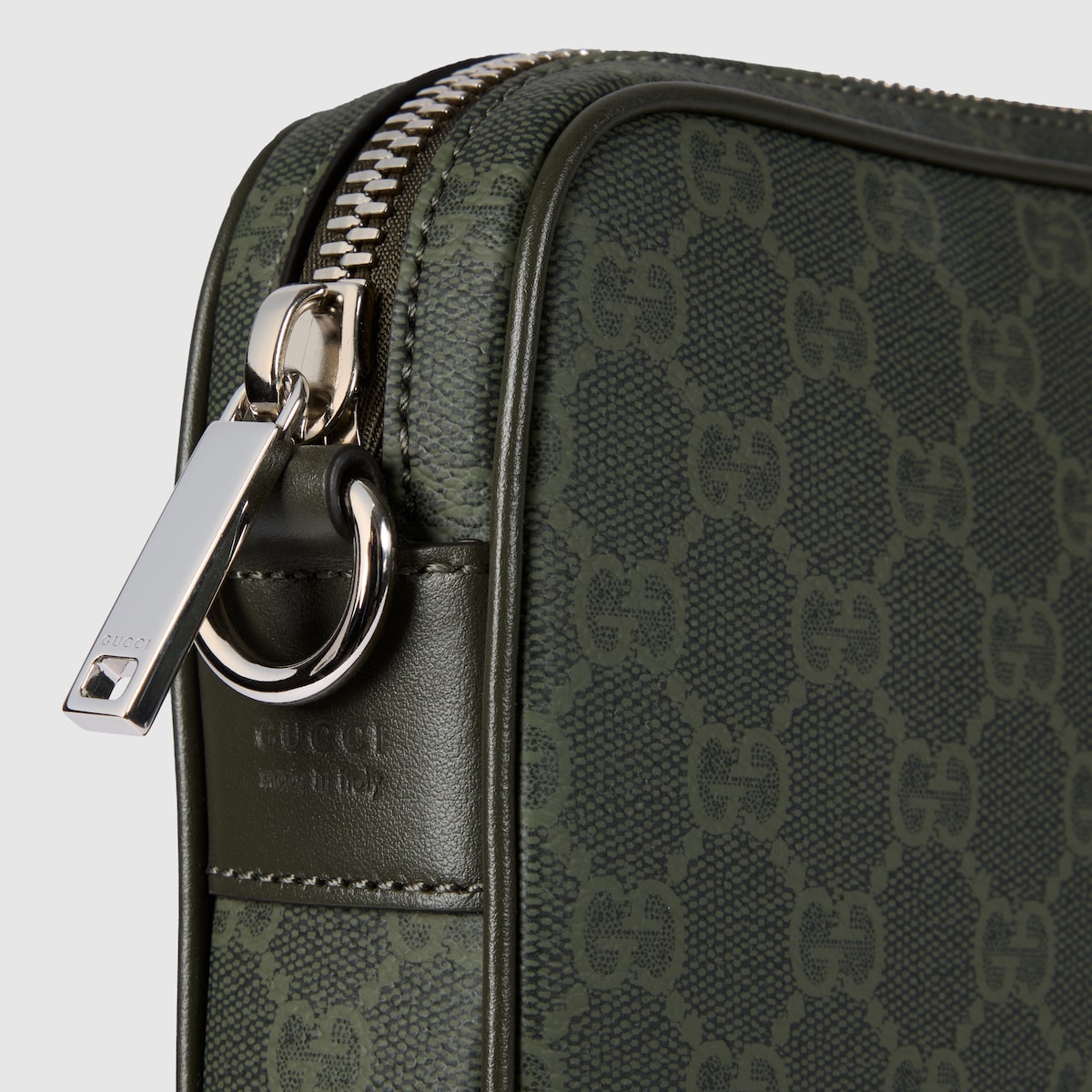GG Monogram small pouch in forest green GG fabric | GUCCI® UK