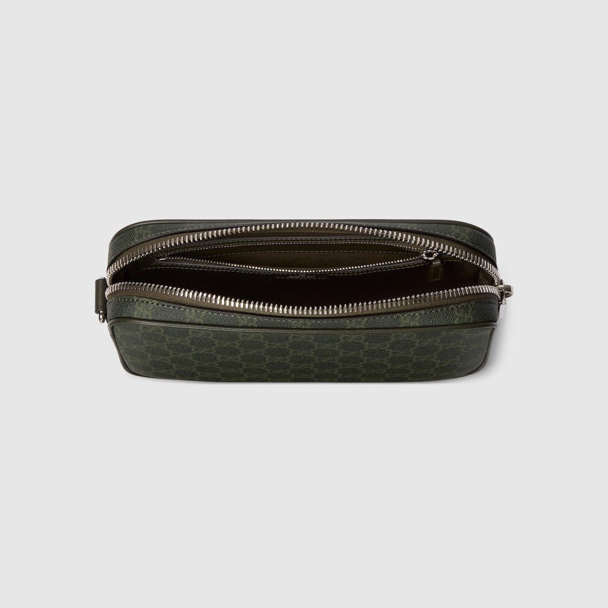 GG Monogram small pouch in forest green GG fabric | GUCCI® UK