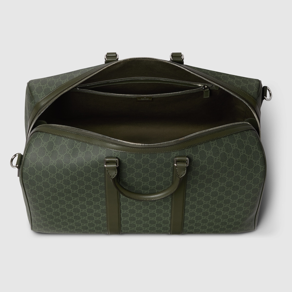 GG Monogram large duffle bag in forest green GG fabric | GUCCI® US
