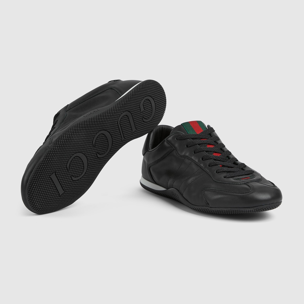 Men's Gucci Shift trainers in black leather | GUCCI® AE