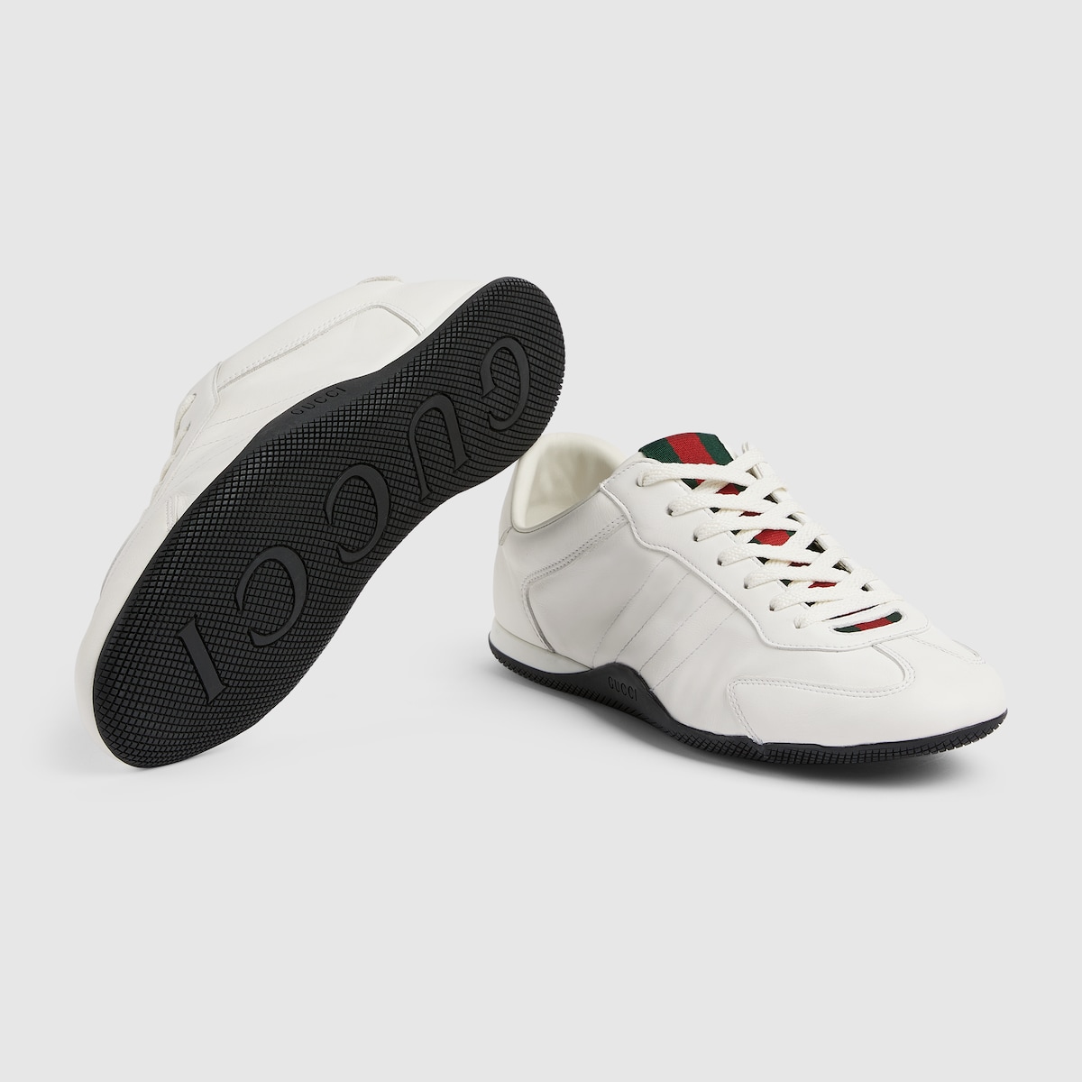 Men's Gucci Shift trainers in white leather | GUCCI® UK