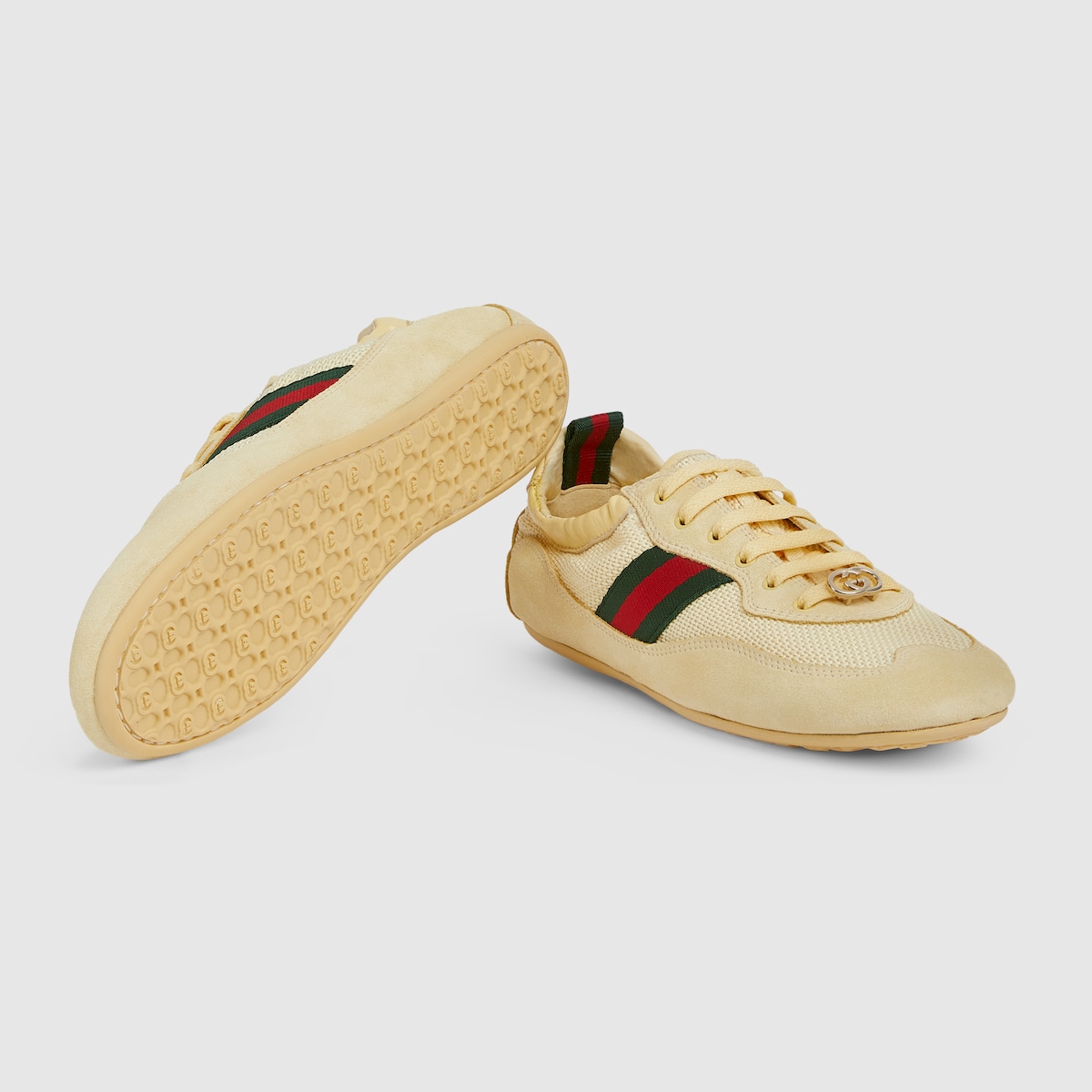 Women's Gucci Shift sneaker in light yellow fabric | GUCCI® US