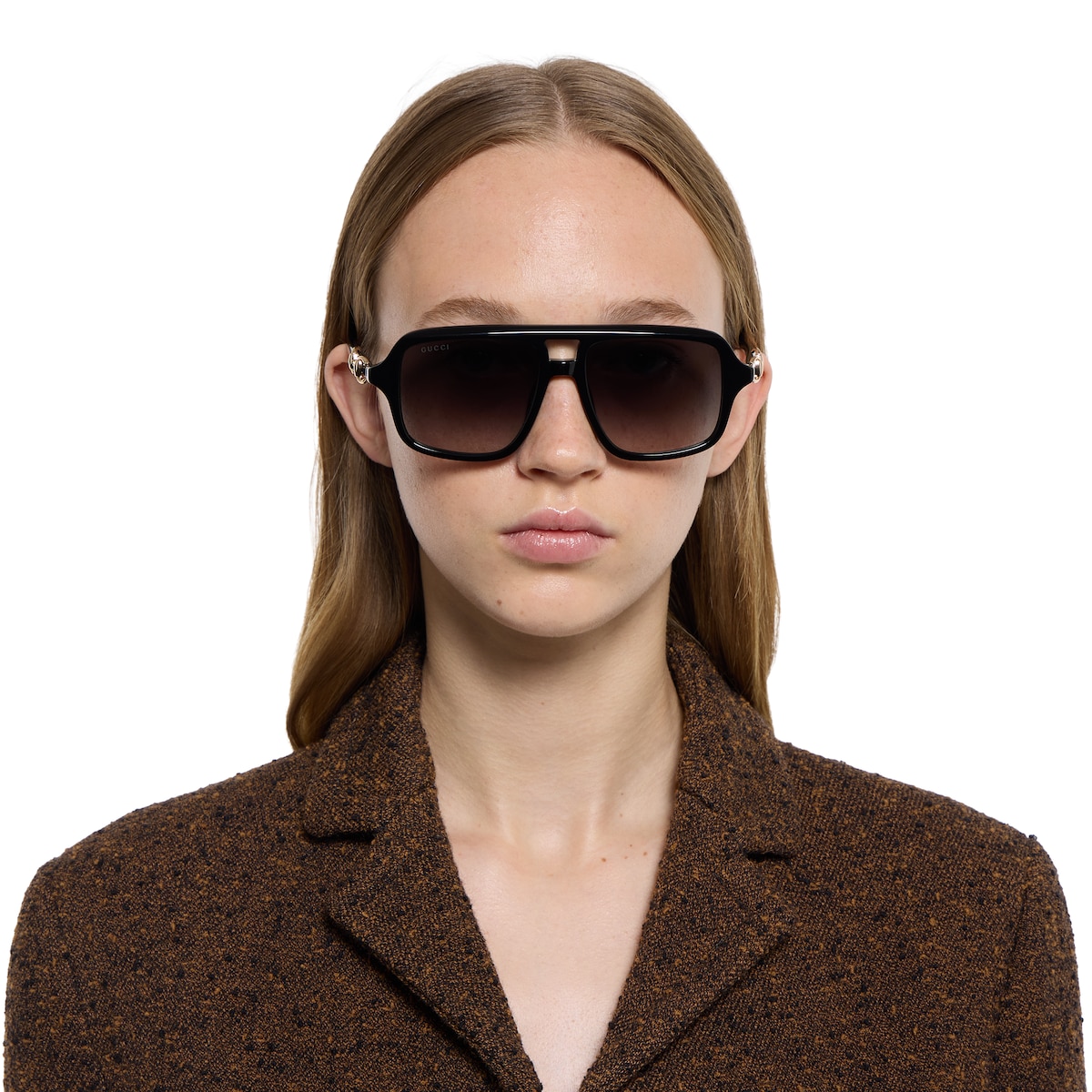 Navigator frame sunglasses in black | GUCCI® NL