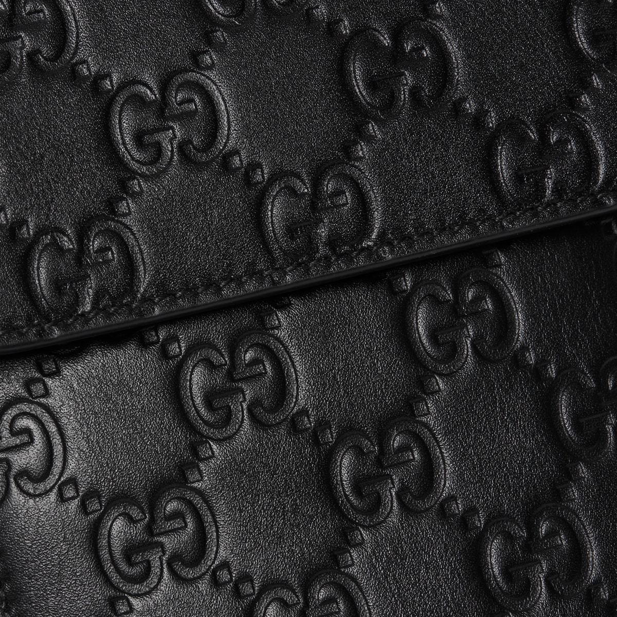 GG Emblem case for iPhone in black GG leather | GUCCI® SG