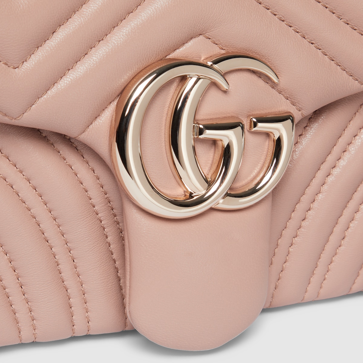 GG Marmont medium shoulder bag in pink beige leather | GUCCI® US
