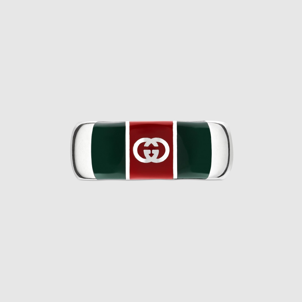 Wide ring with Web detail in 925 sterling silver | GUCCI® US