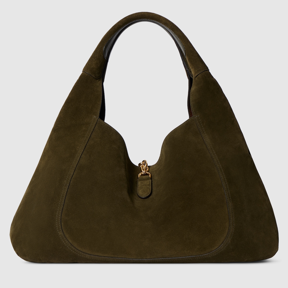 Gucci Softbit maxi shoulder bag in forest green suede | GUCCI® CA