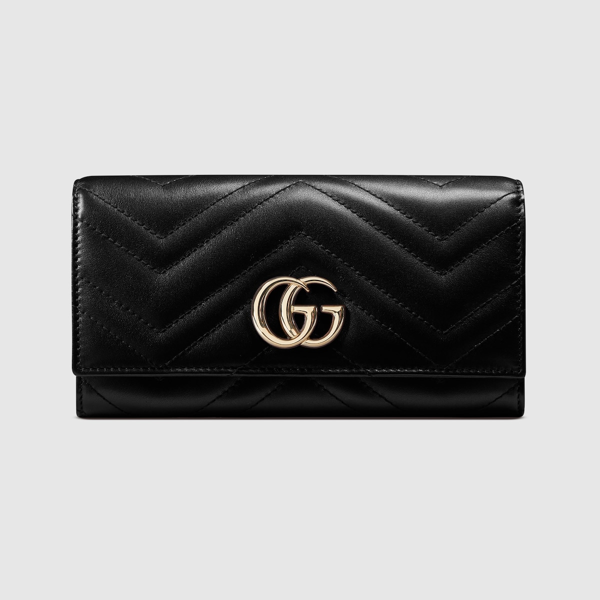 GG Marmont continental wallet in black leather | GUCCI® SG