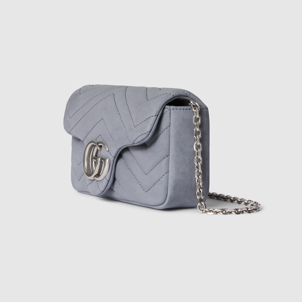 GG Marmont mini shoulder bag in grey leather | GUCCI® CA