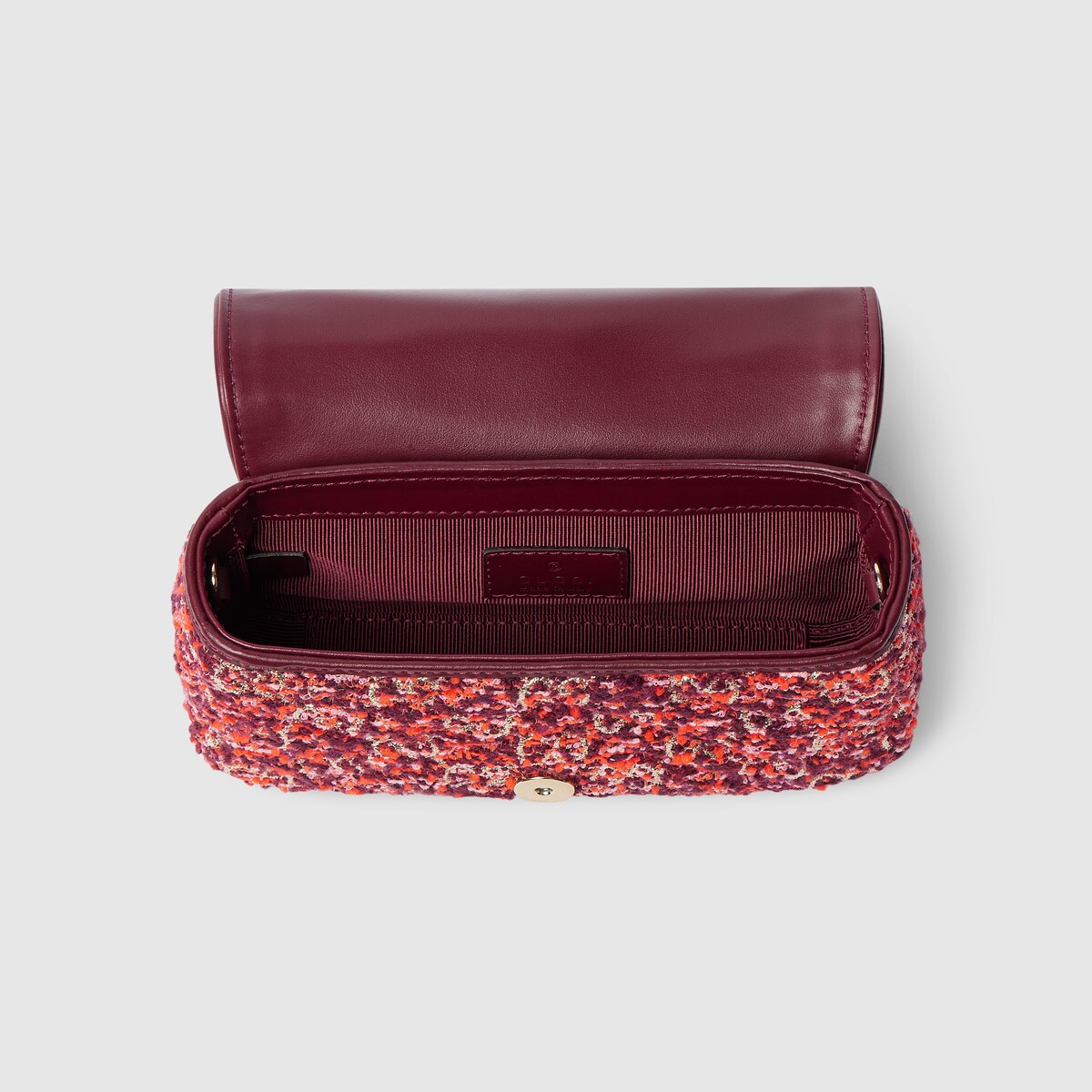 GG Marmont mini shoulder bag in red GG tweed | GUCCI® AU