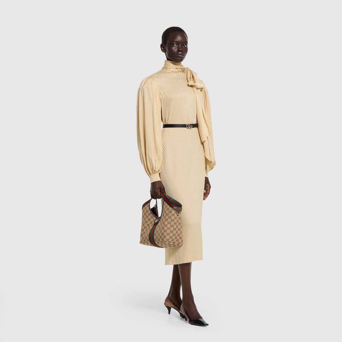 Gucci Giglio small tote bag in beige and brown GG canvas | GUCCI® US