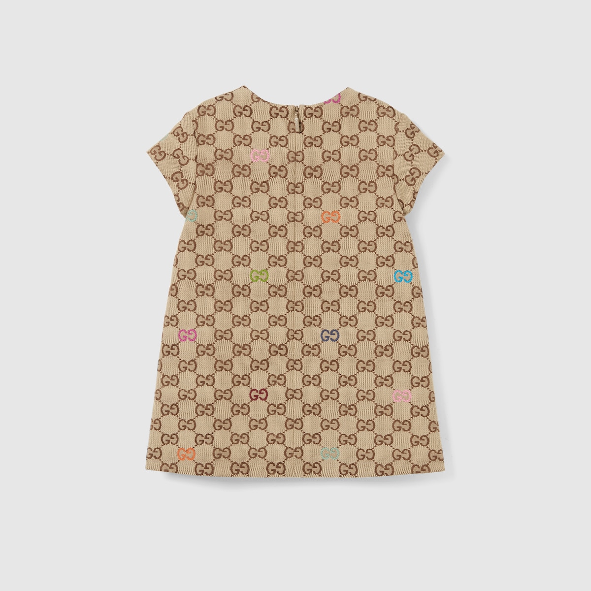Baby GG canvas dress in beige and brown | GUCCI® US