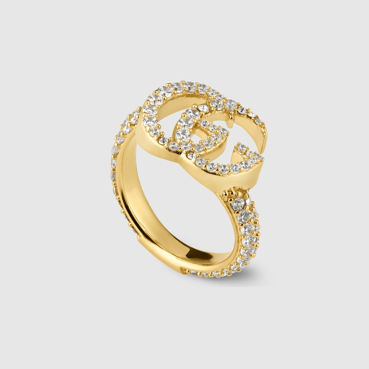 GG Marmont crystal ring in gold-toned brass | GUCCI® AU