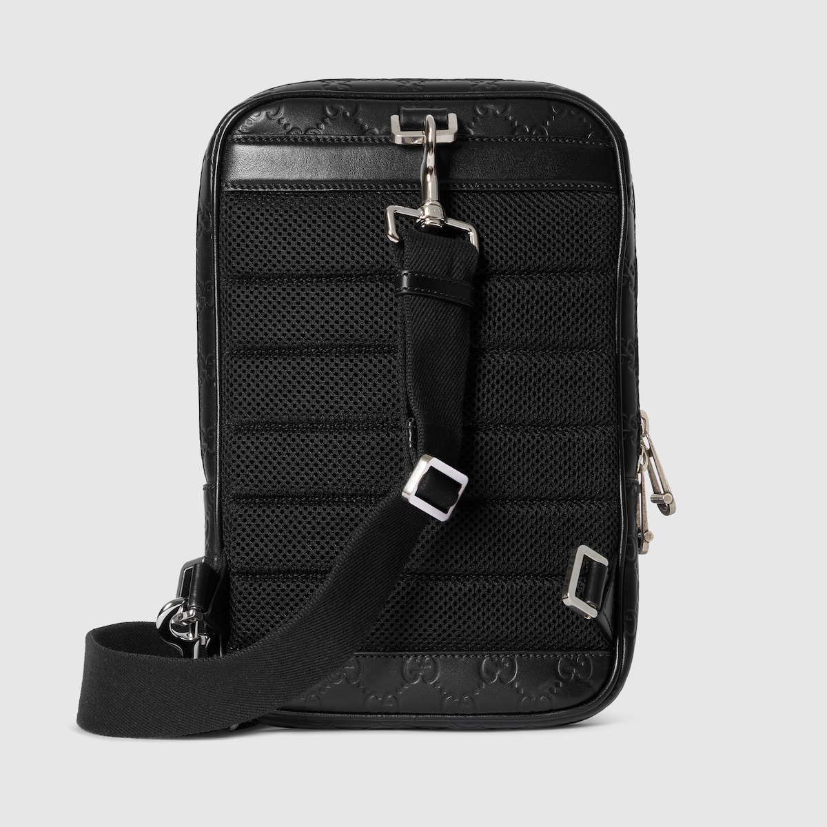 GG Emblem small crossbody bag in black GG leather | GUCCI® US