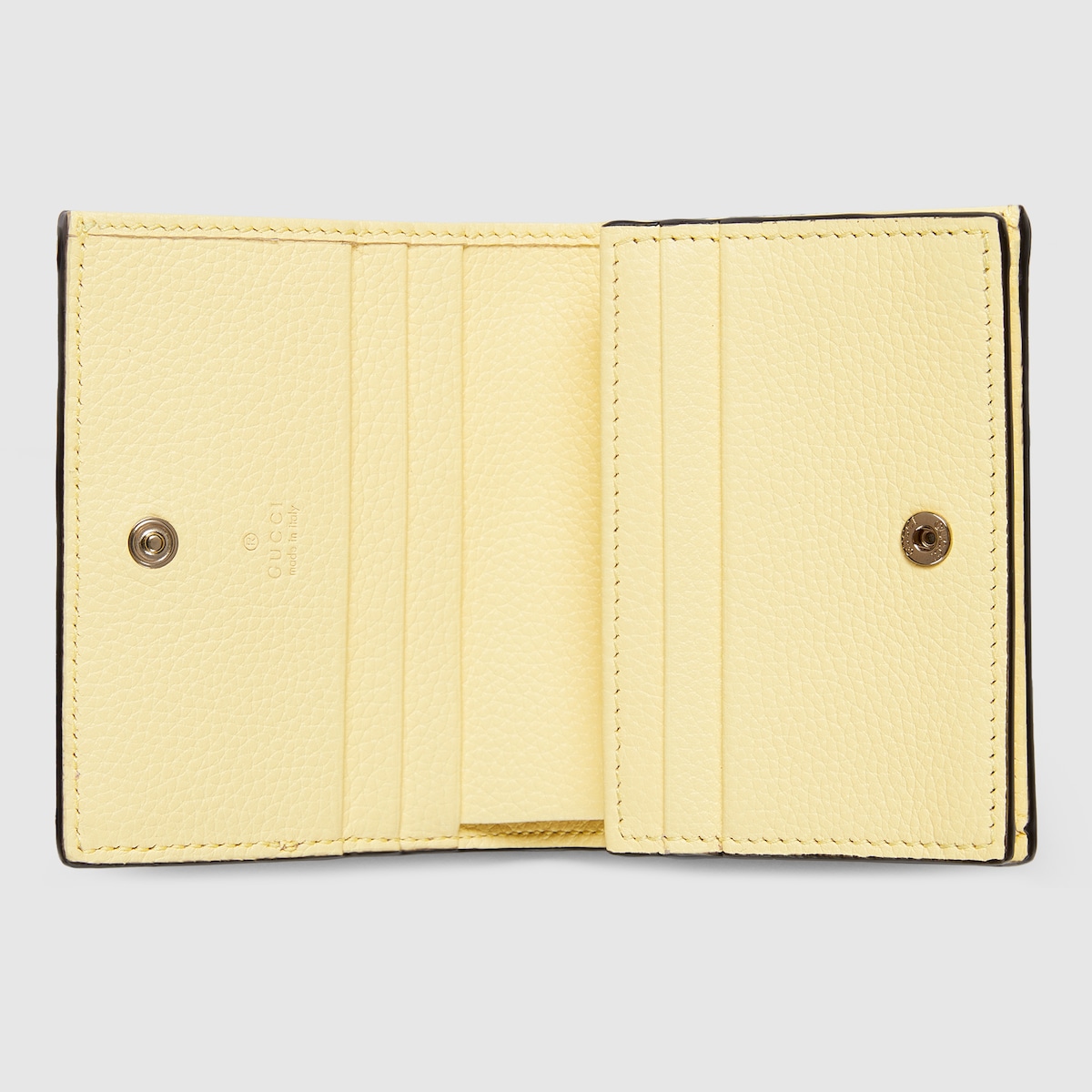 Bi-colour GG Marmont small wallet in light yellow leather | GUCCI® AU