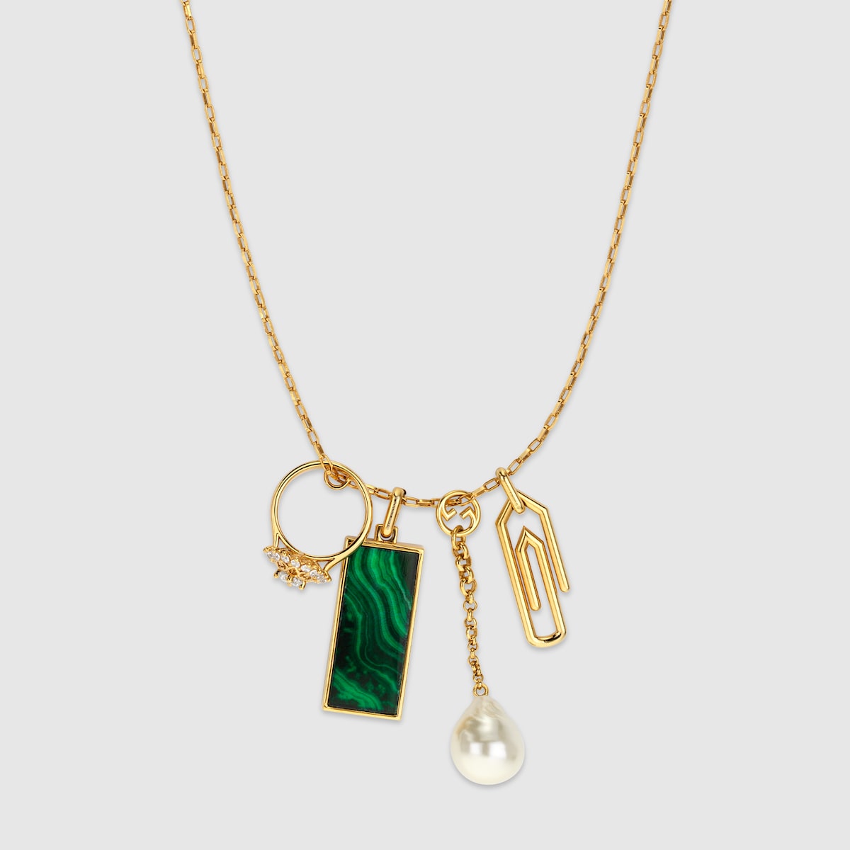 สร้อยคอ Necklace with charms inทองเหลืองโทนสีทอง | GUCCI® TH