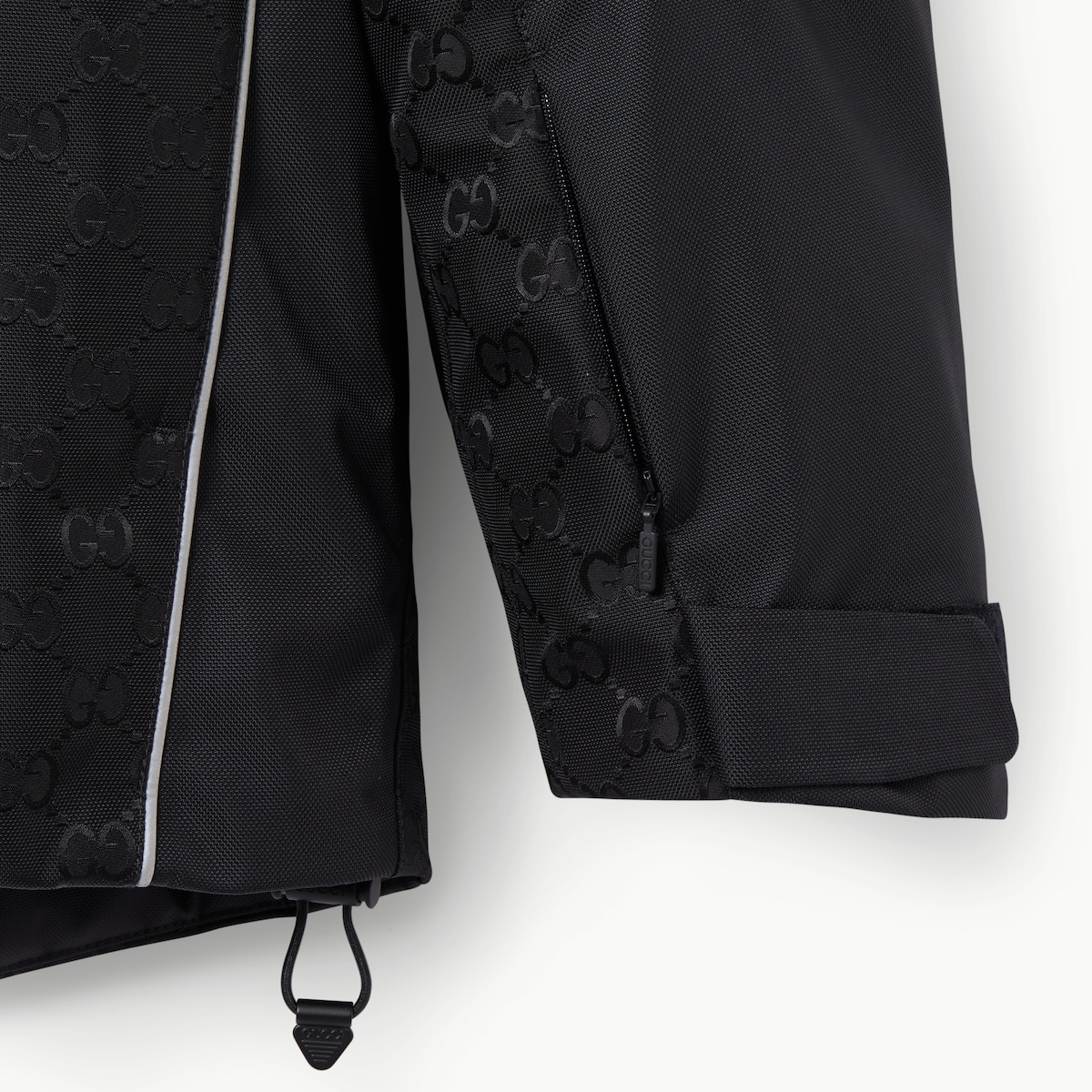GG technical fabric jacquard jacket in black | GUCCI® US