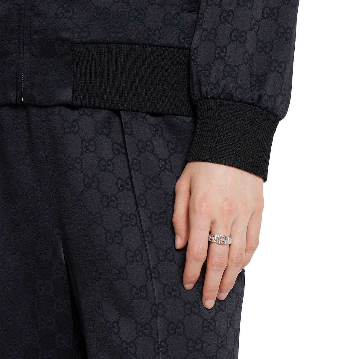 Gucci Interlocking ring in 925 sterling silver | GUCCI® US