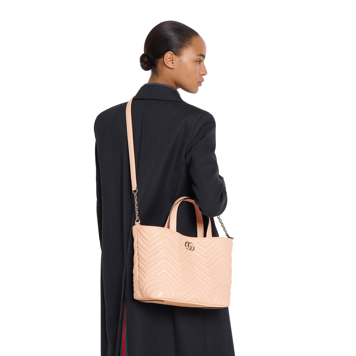 Gucci Betty medium tote bag in pale pink leather | GUCCI® MX