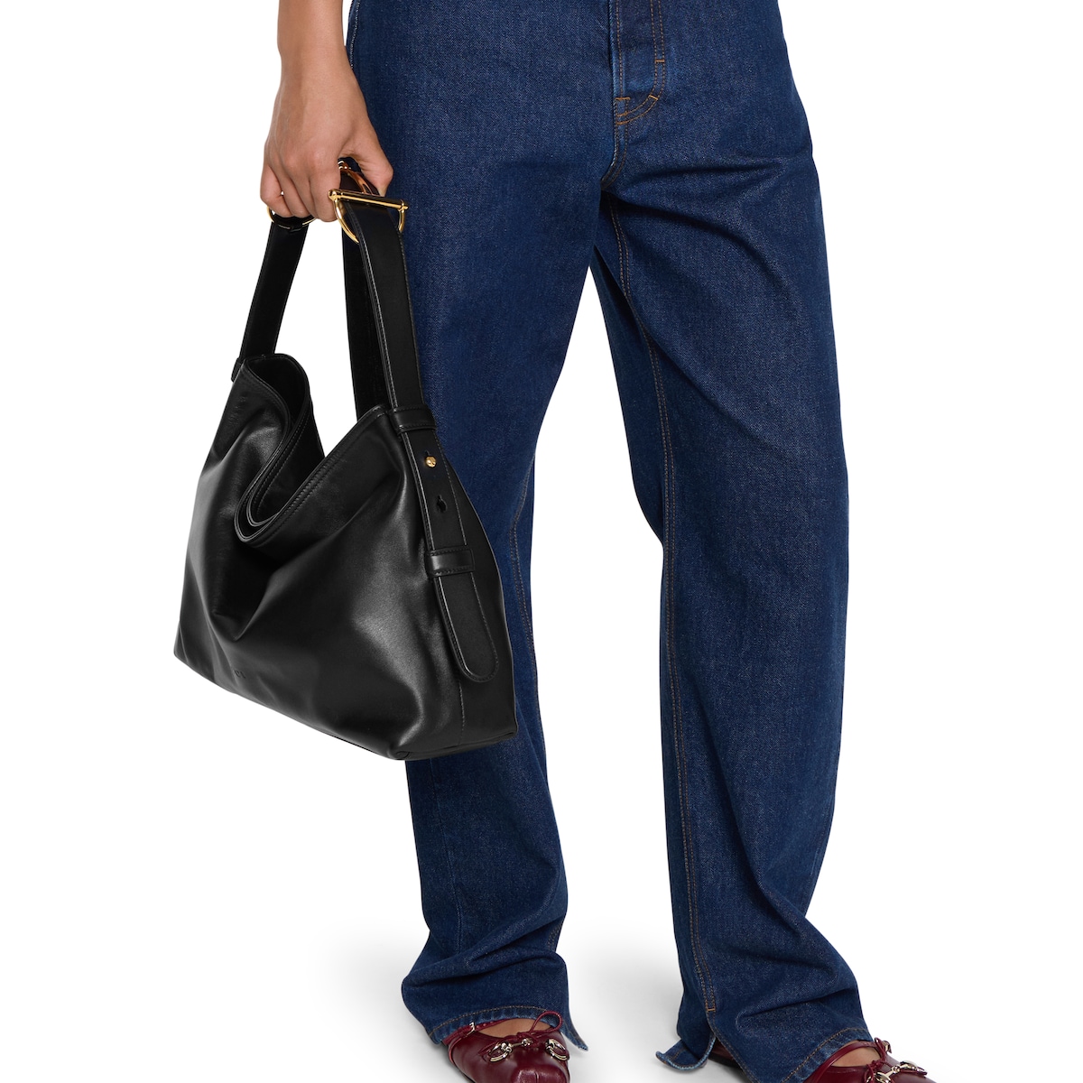 Gucci Beatrix medium tote bag in black leather | GUCCI® US